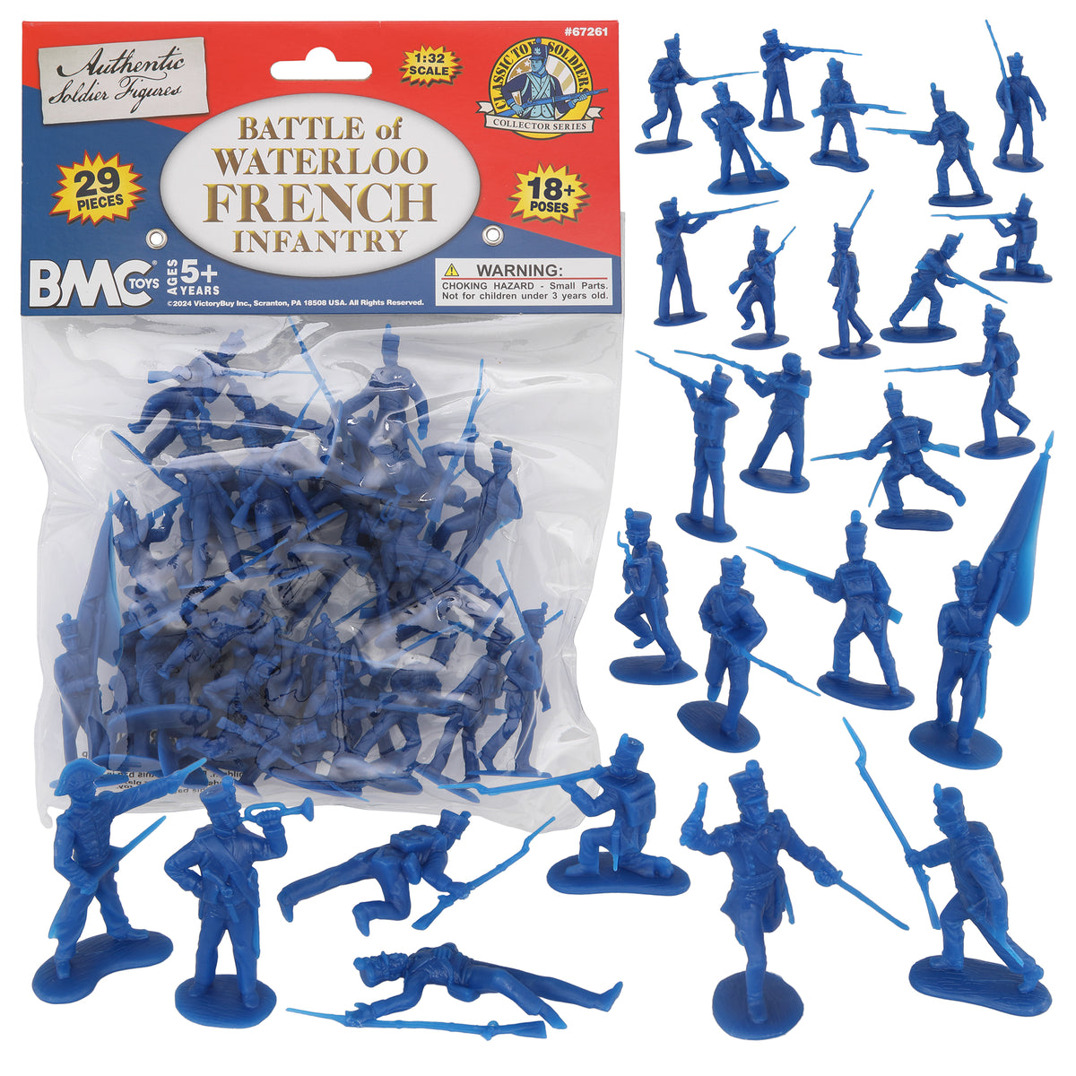 BMC CTS Battle of Waterloo French Infantry Blue Napoleonic War Figures ...