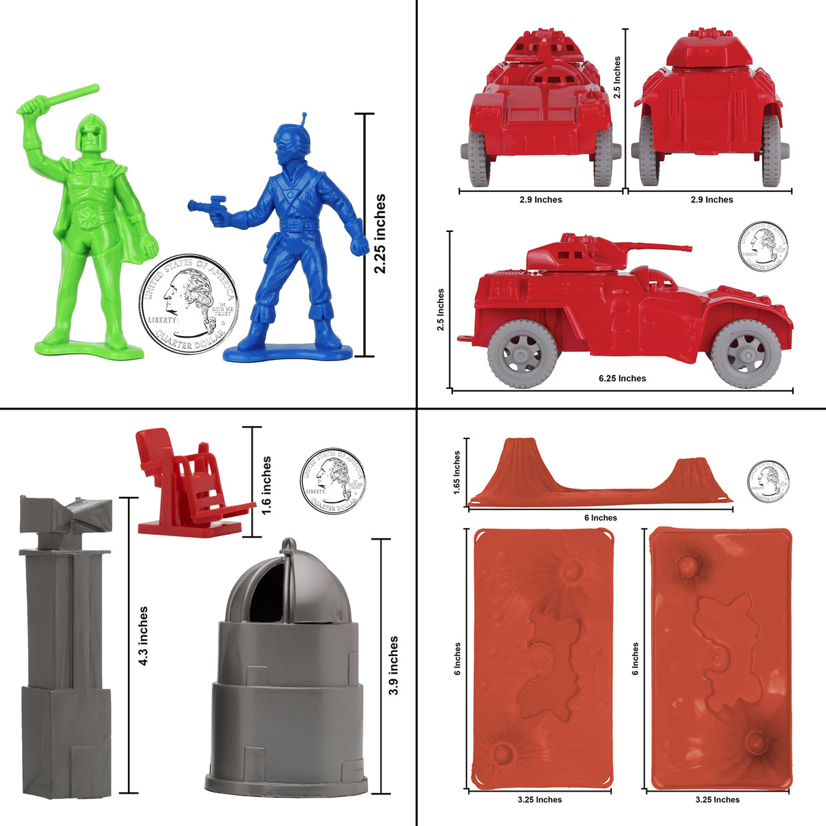 Tim Mee Galaxy Laser Team Bucket Sci-Fi Space Plastic Figure Playset ...